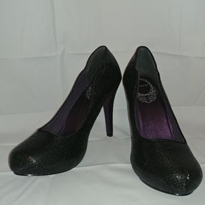 Vigoss | Shoes | Vigoss Black Noir Sequin Heels | Poshmark